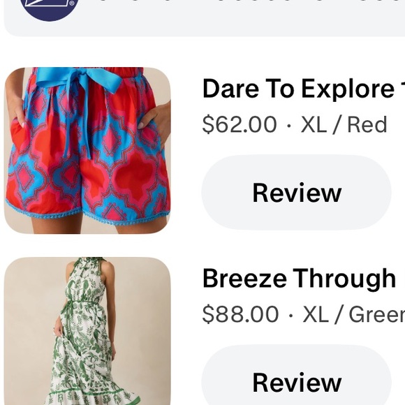 Red Dress Boutique | Shorts | Worn 2x Red Blue Shorts | Poshmark